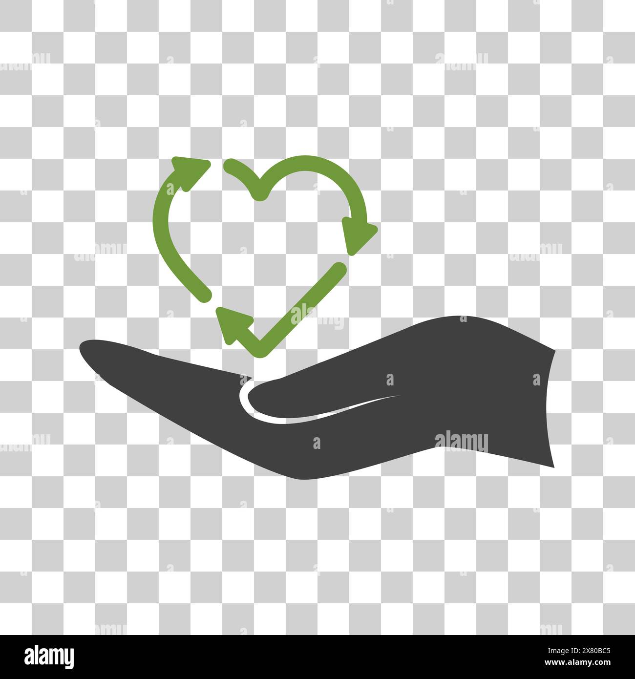 recycling icon in human hand Stock Vector Image & Art - Alamy