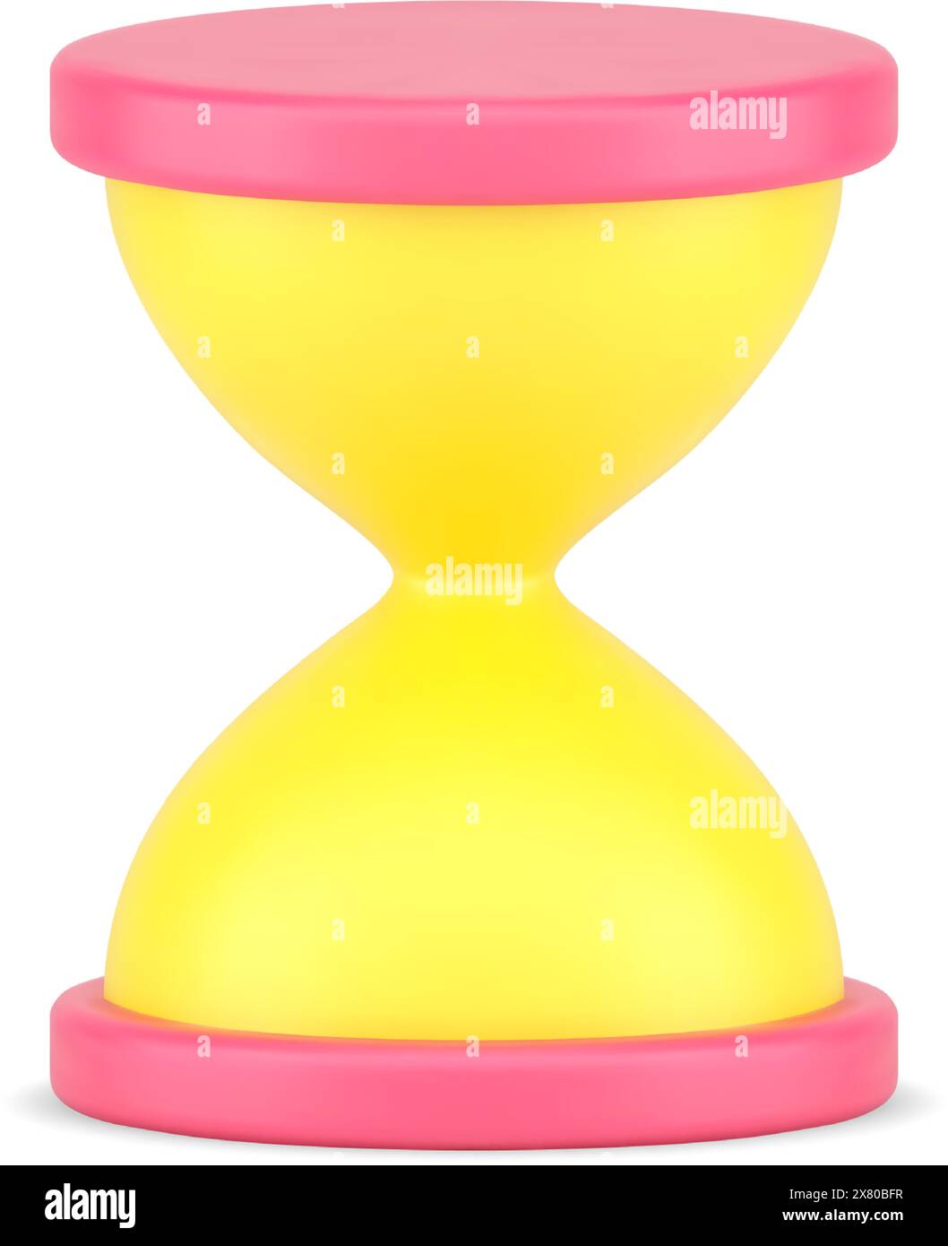 Hourglass 3d icon. Yellow retro timer with sandy countdown. Vintage ...