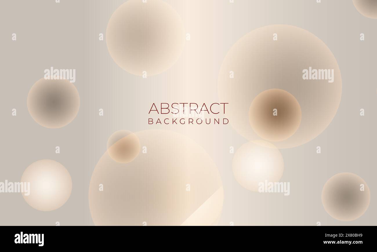 Soft brown pastel colors vector modern geometric abstract background with circle shapes and ...
