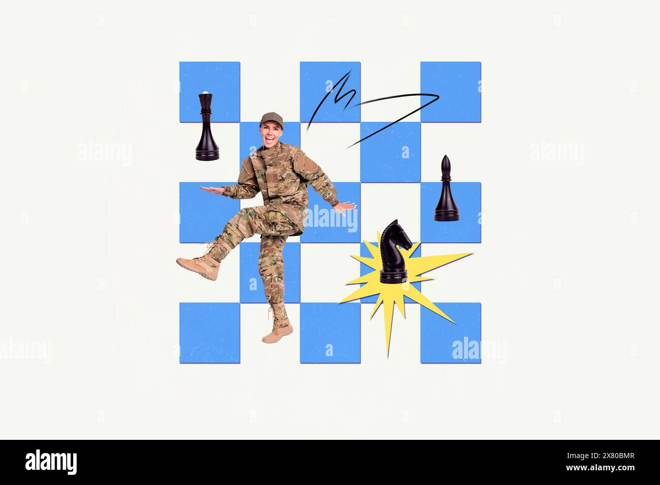 Sketch image trend artwork composite collage of silhouette young woman ...