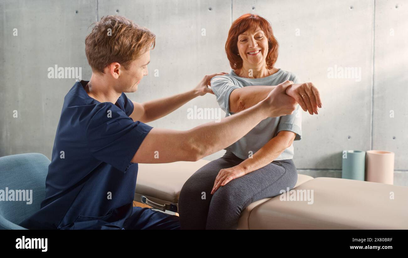 Advanced Sport Physiotherapy Specialist Stretching and Working on ...