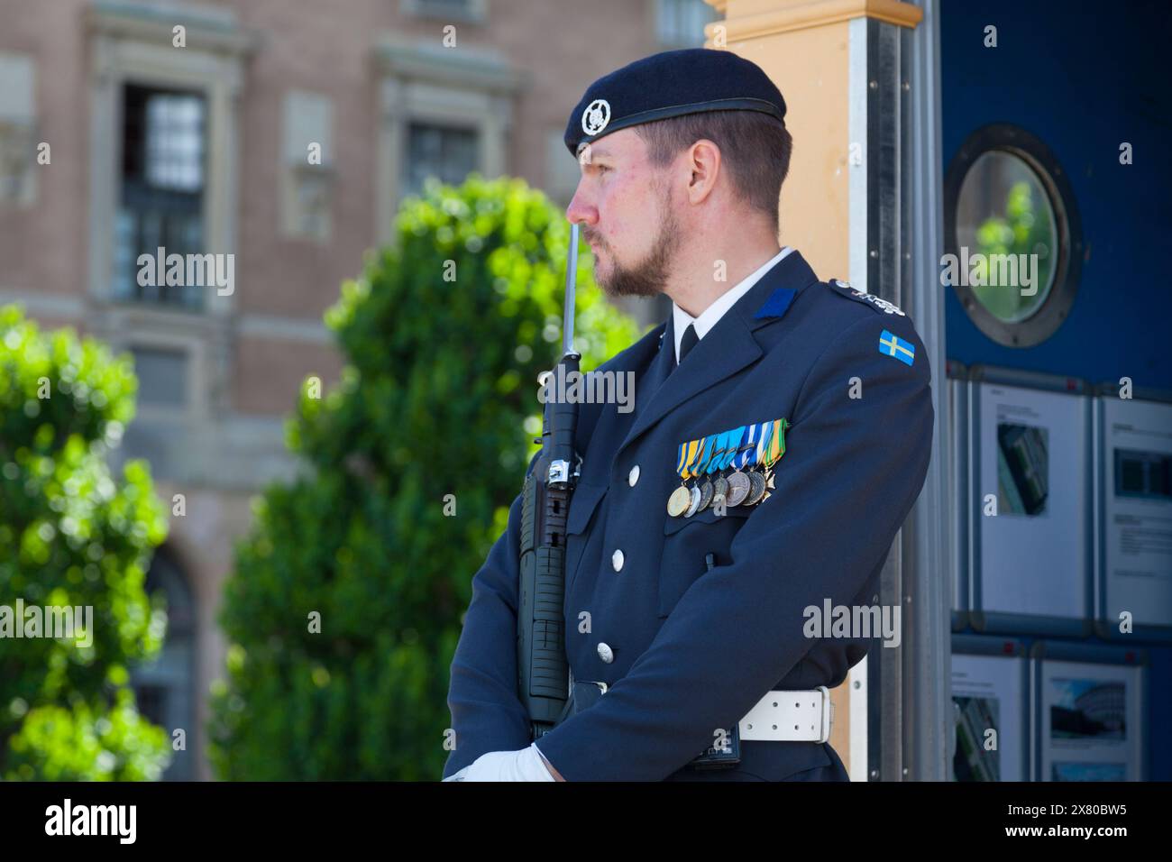 Stockholm, Sweden - June 22 2019: Soldier of the Swedish Army Service ...
