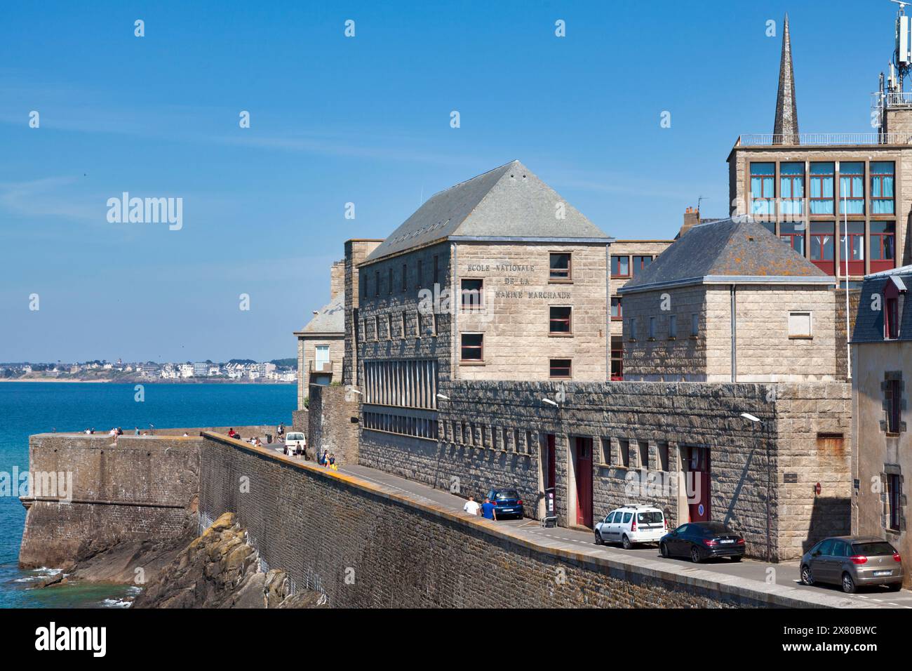 Saint-Malo, France - June 02 2020: The bastion called Fort La Reine ...