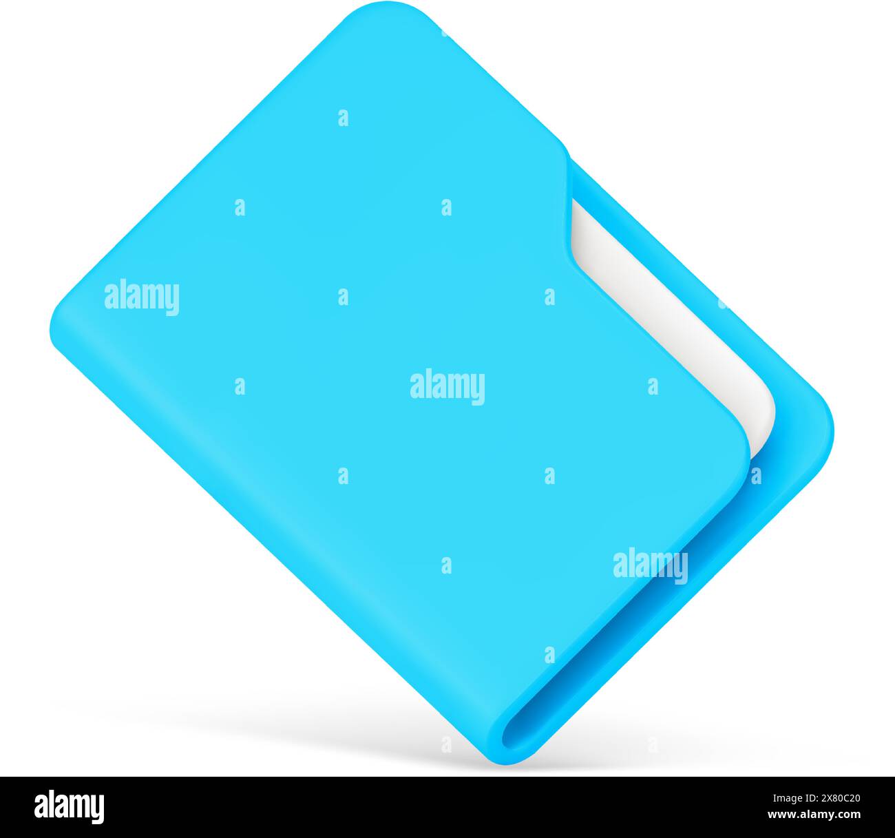 Blue folder with papers 3d. Office plastic file with documentation ... Blue folder with papers 3d. Office plastic file with documentation ...