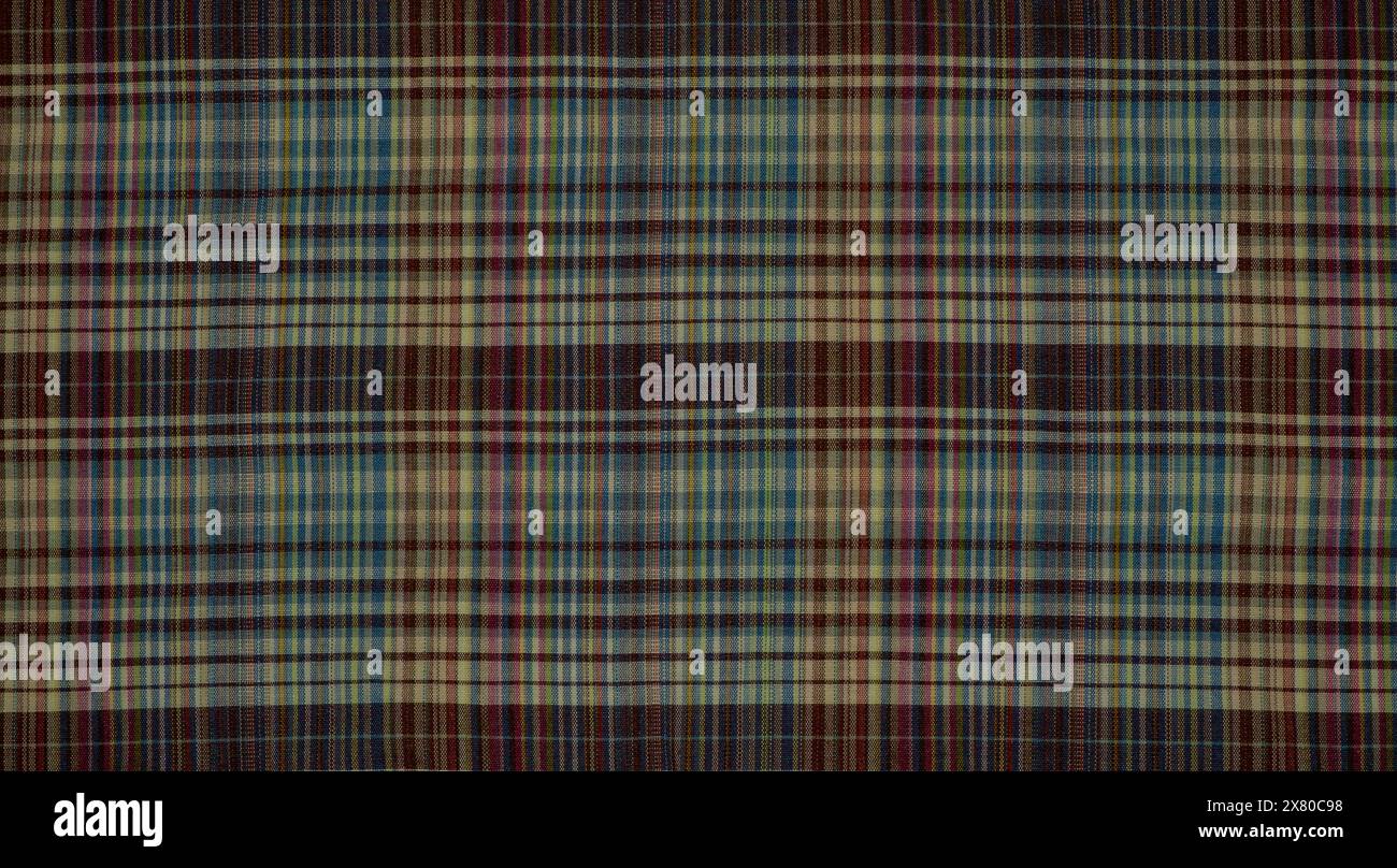 Scott pattern fabric traditional Asia Thailand mixed color cultural ...