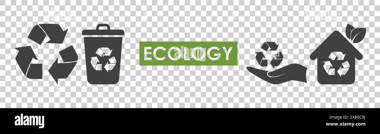 Set of vector recycling icons, environmental icons Stock Vector Image ...
