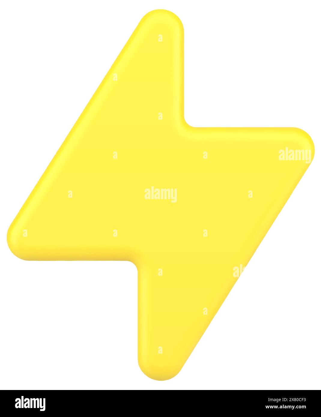 Yellow charging sign 3d icon. Modern charger symbol for various devices ...