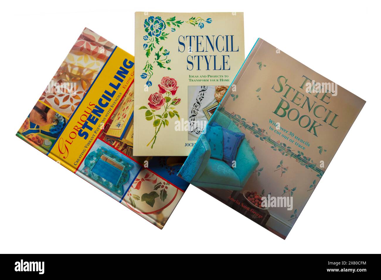 Creating vibrant patterns with stencils Cut Out Stock Images & Pictures ...