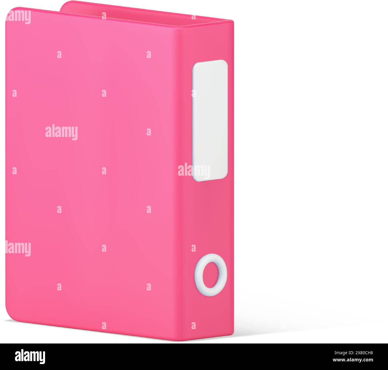 Pink document folder 3d icon. Volumetric paper archives with business ...