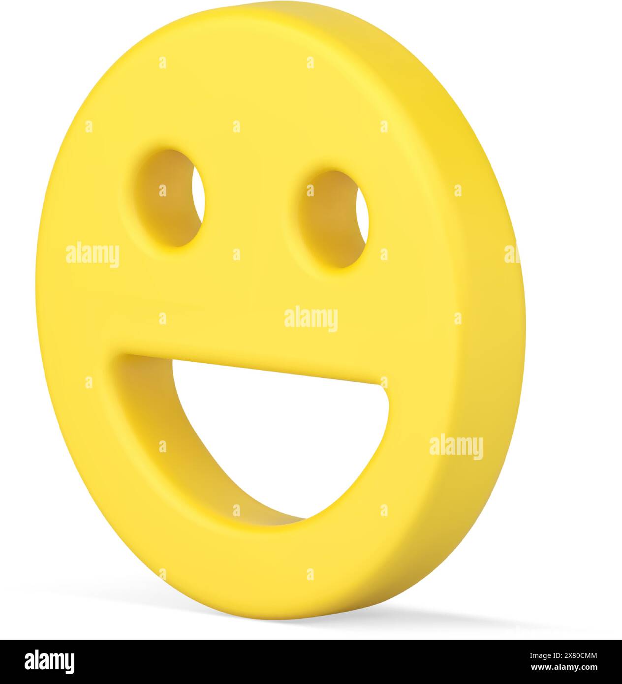 Rotated joyful emoji with shadow 3d icon. Symbol for chatting and ...