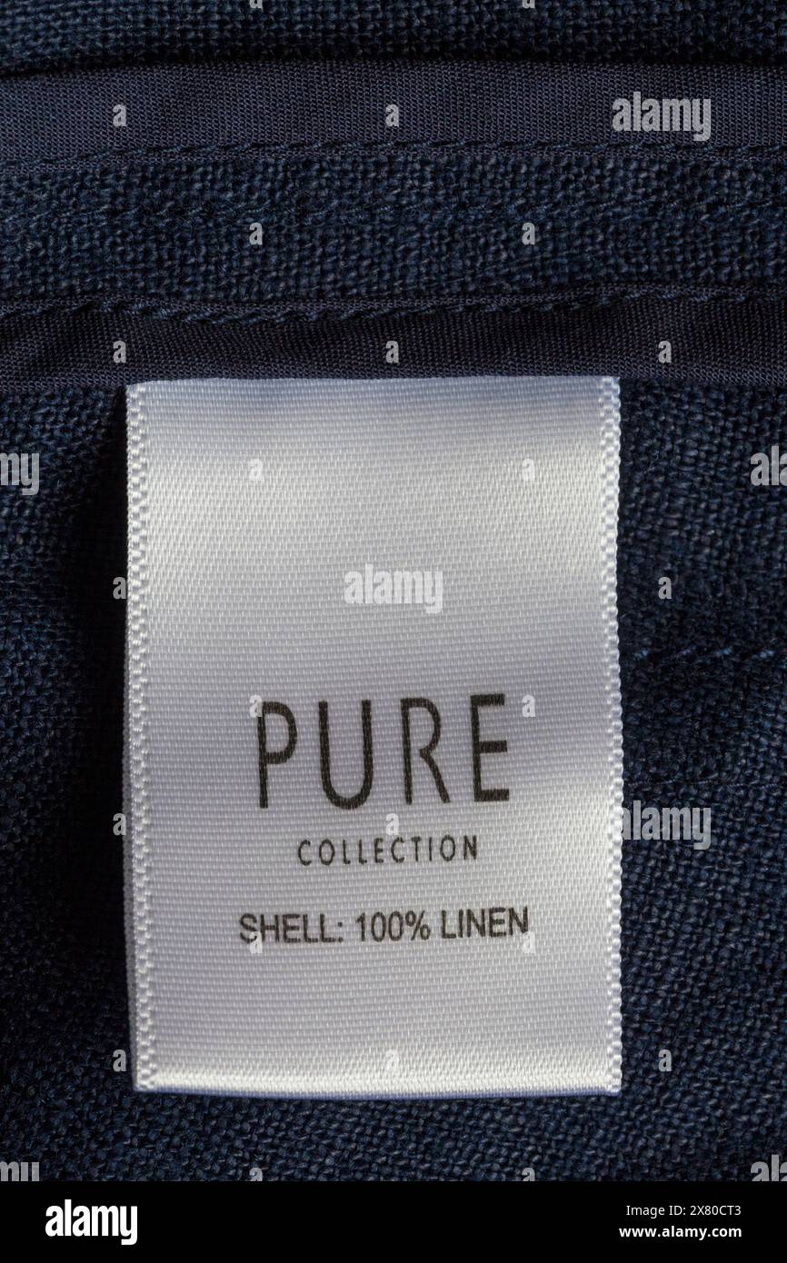 Pure Collection label in woman's top clothing garment - shell 100% ...