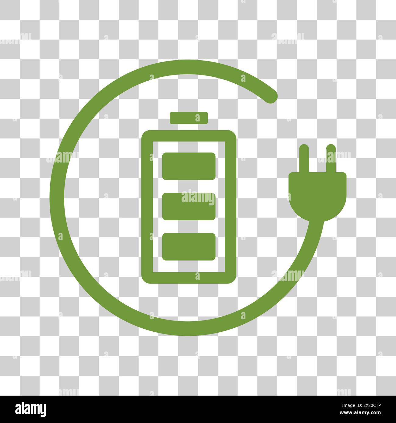 Battery charging icon on white background Stock Vector Image & Art - Alamy