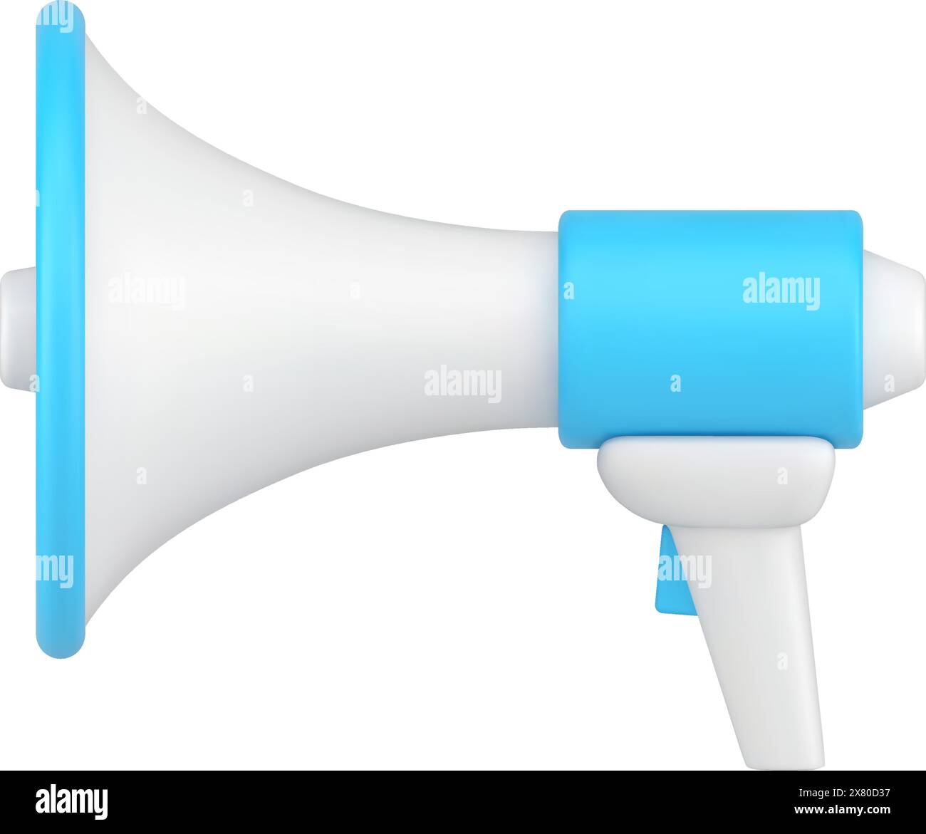 Volumetric megaphone 3d icon. Gadget for emergency announcements and ...