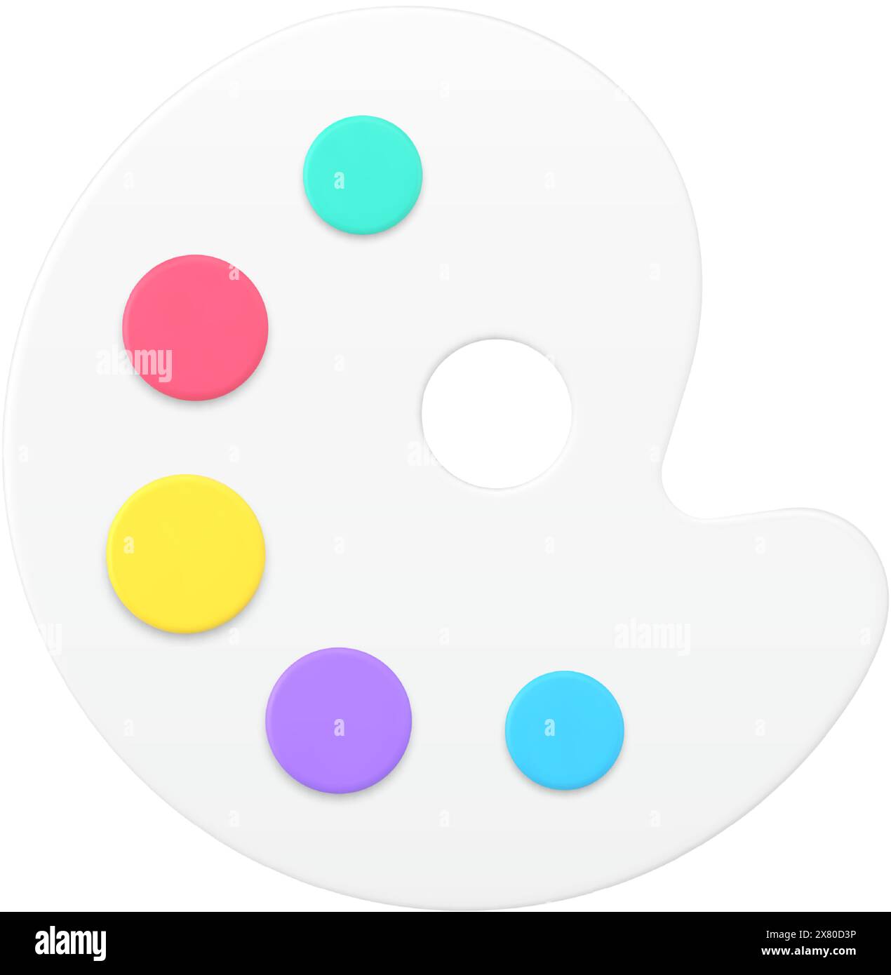 Color palette for drawing 3d icon. Volumetric colorful creative tool ...