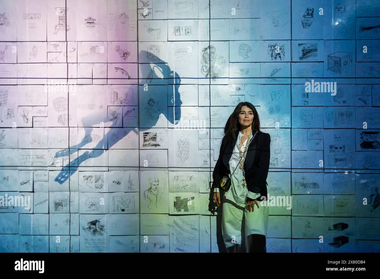 London, UK. 22 May 2024. Artist Es Devlin with her work 'Screenshare ...