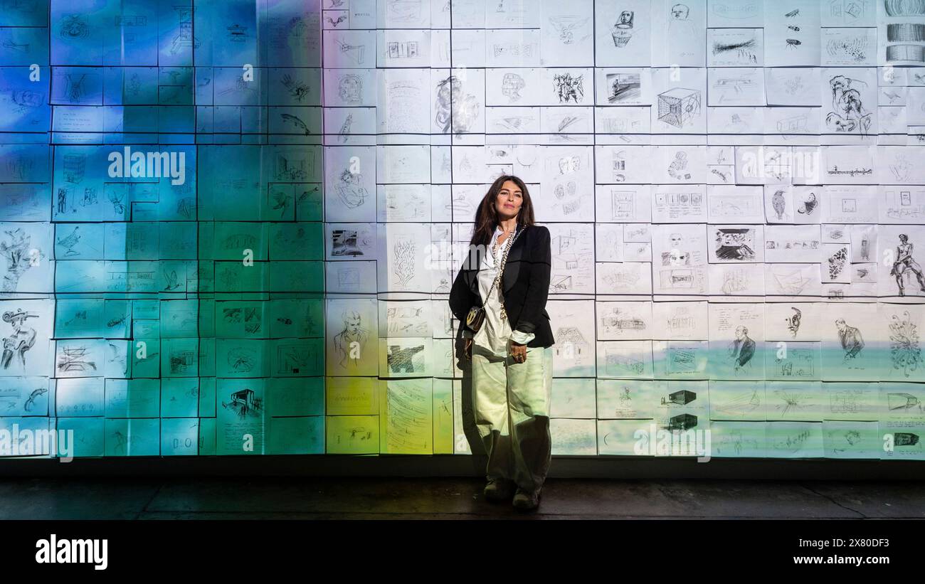 London, UK. 22 May 2024. Artist Es Devlin with her work 'Screenshare ...