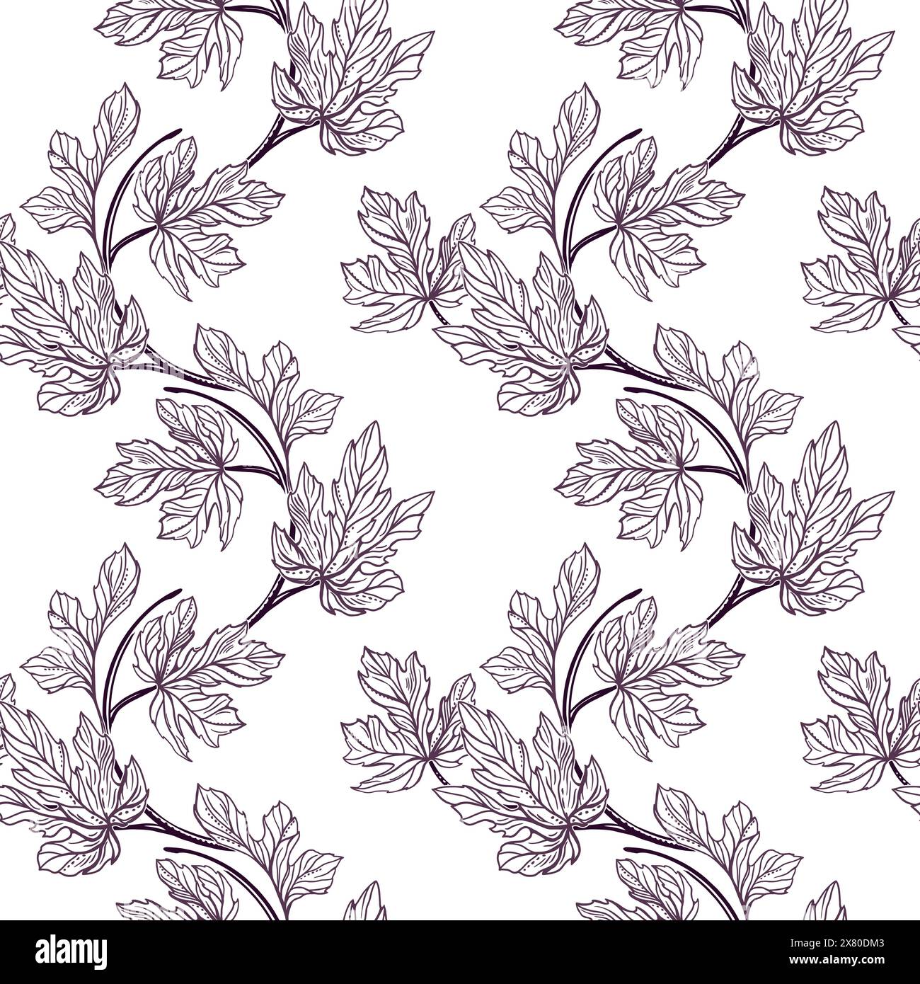 Fig branches Stock Vector Images - Alamy