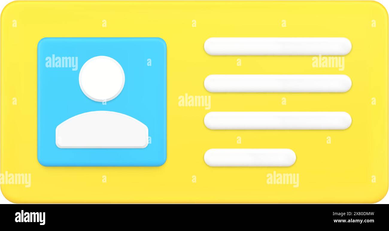 3d rectangle badge new message with avatar and place for text chat box ...