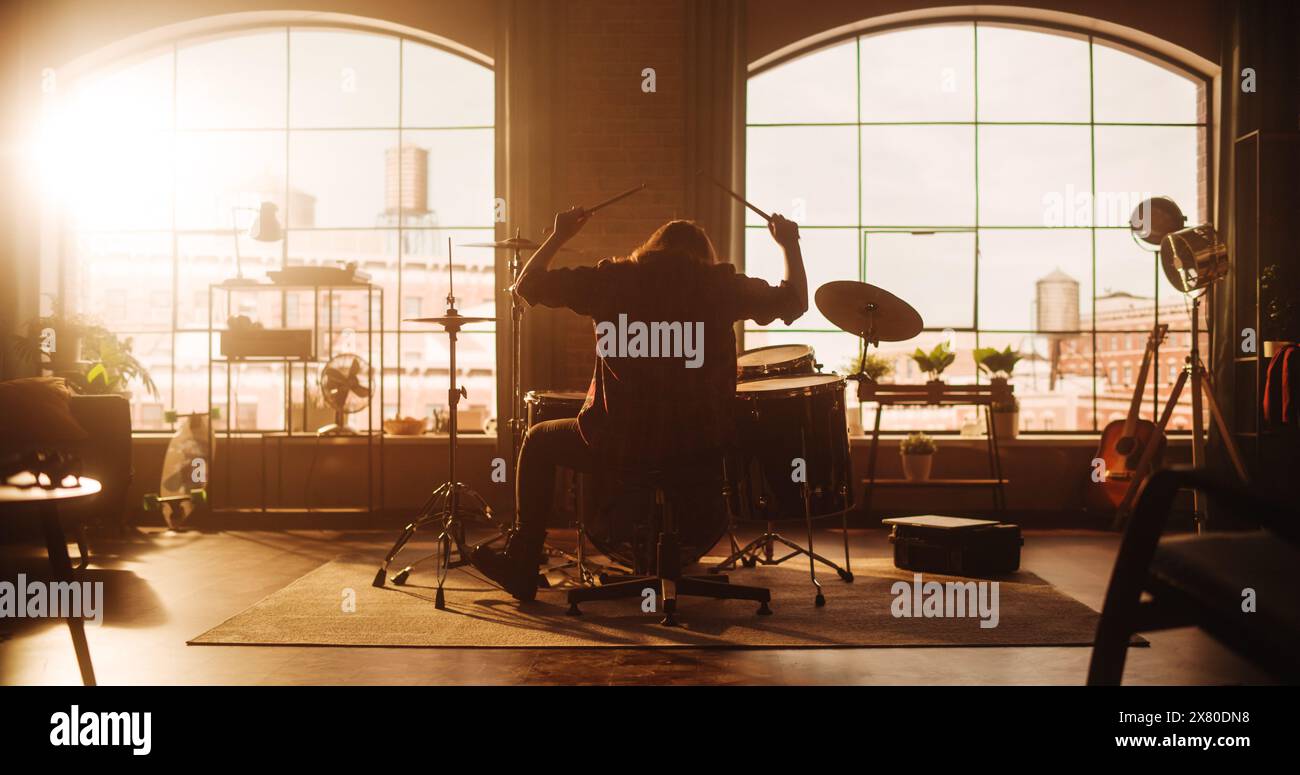 Female or Male with Long Hair Sitting with Their Back to Camera ...