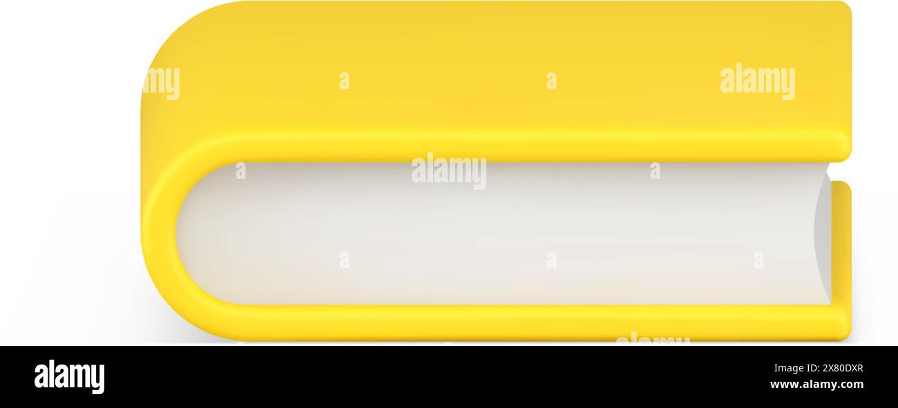 Educational science dictionary library book with yellow cover 3d icon ...