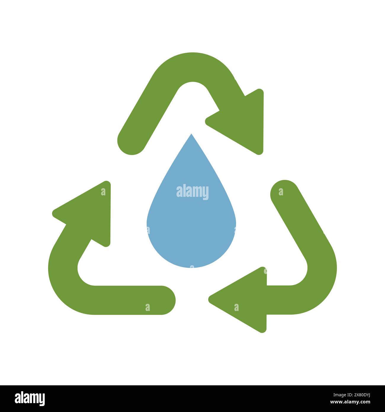 water recycling icon on white background Stock Vector Image & Art - Alamy