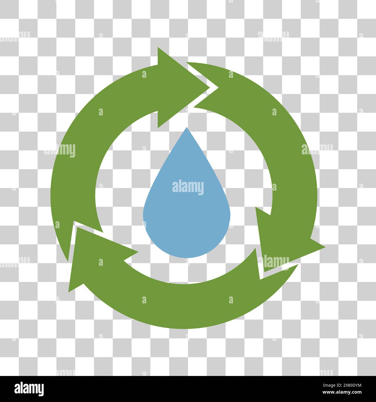 water recycling icon on white background Stock Vector Image & Art - Alamy