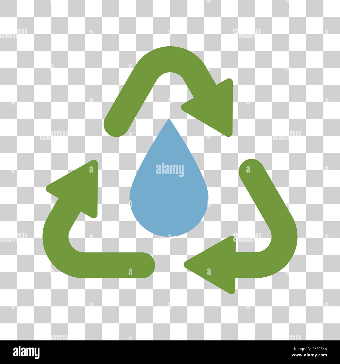 water recycling icon on white background Stock Vector Image & Art - Alamy