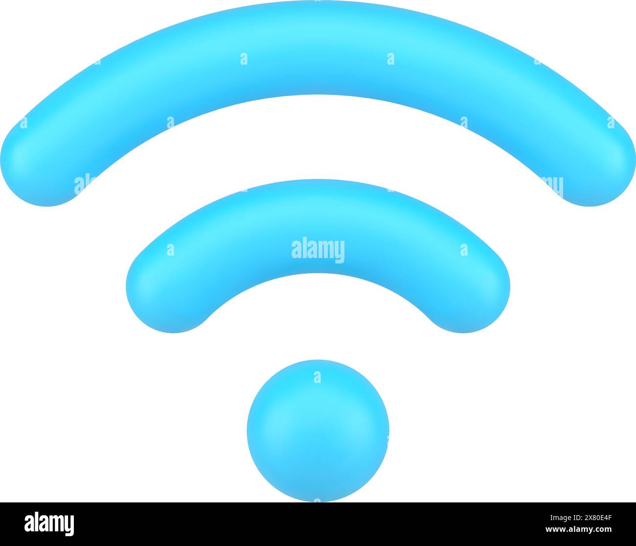 Blue wifi sign 3d icon. Hotspot for digital and online coverage ...