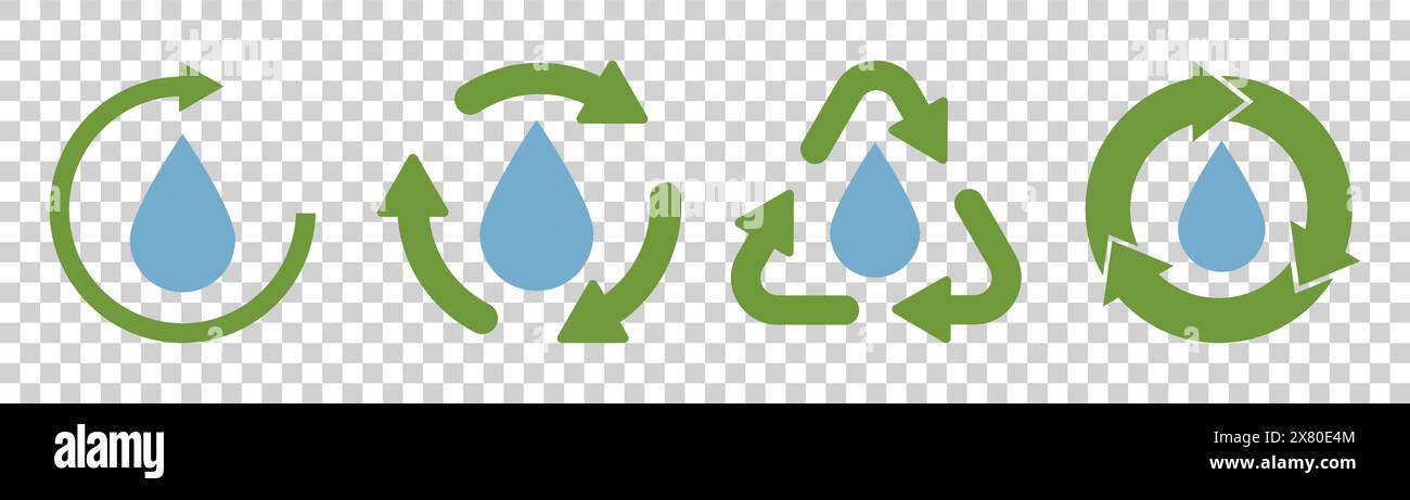 water recycling icon on white background Stock Vector Image & Art - Alamy