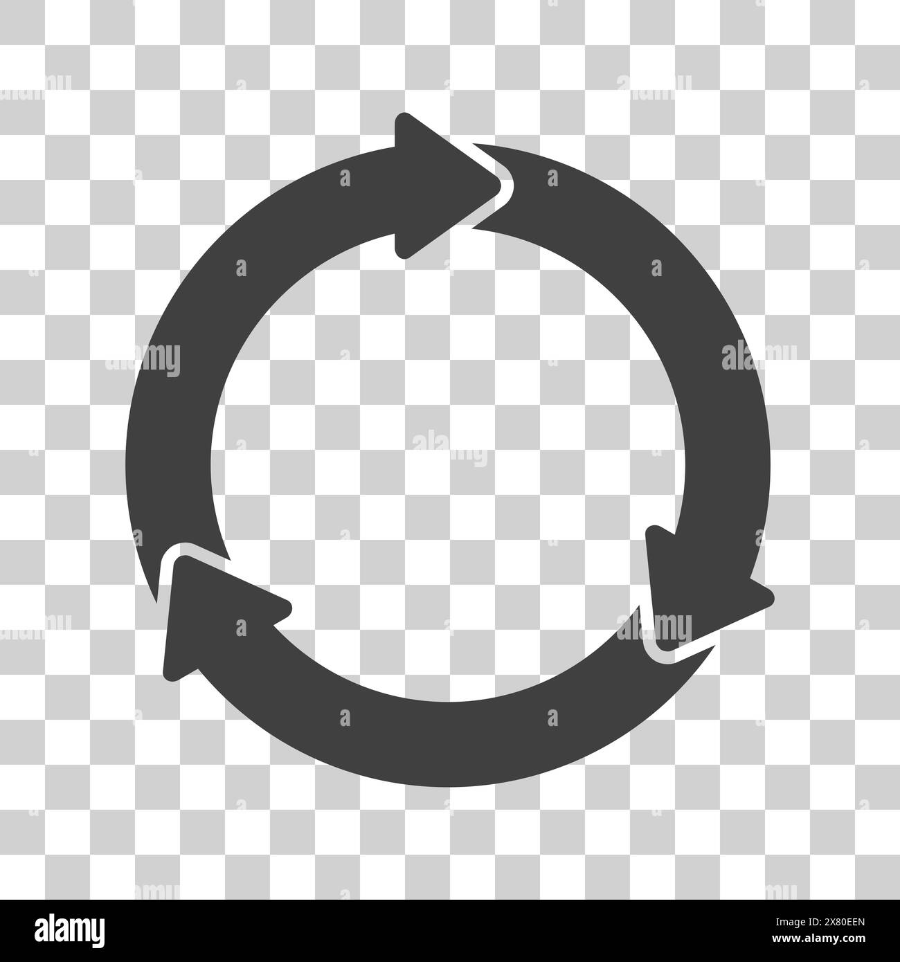 Recycling icon on transparent background Stock Vector Image & Art - Alamy