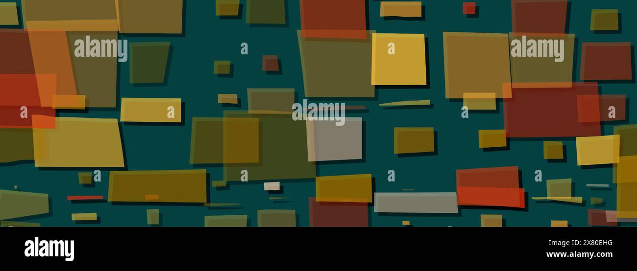 Vibrant color seamless pattern with irregular geometric rectangle ...