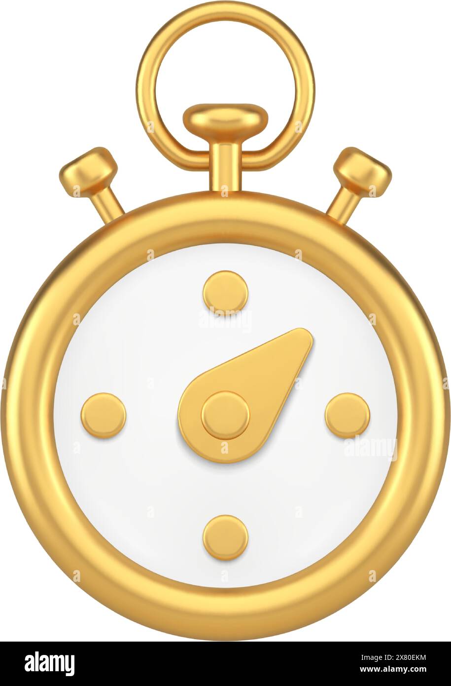 Premium realistic golden stopwatch with arrow movement for checking ...