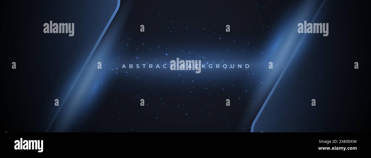Abstract technology dark blue and black background. Futuristic vector ...