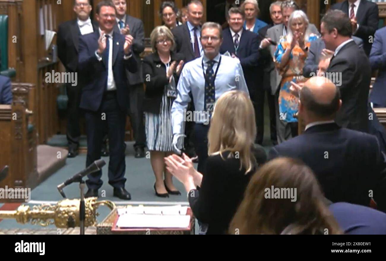 Craig Mackinlay, Conservative MP for South Thanet, is applauded by ...