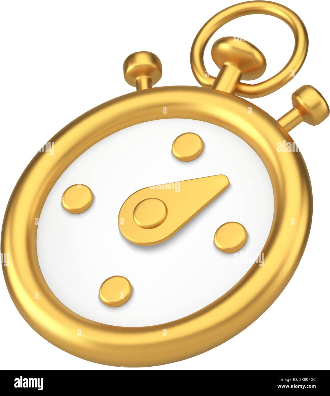 Luxury metallic golden stopwatch with arrow for fast time checking 3d ...