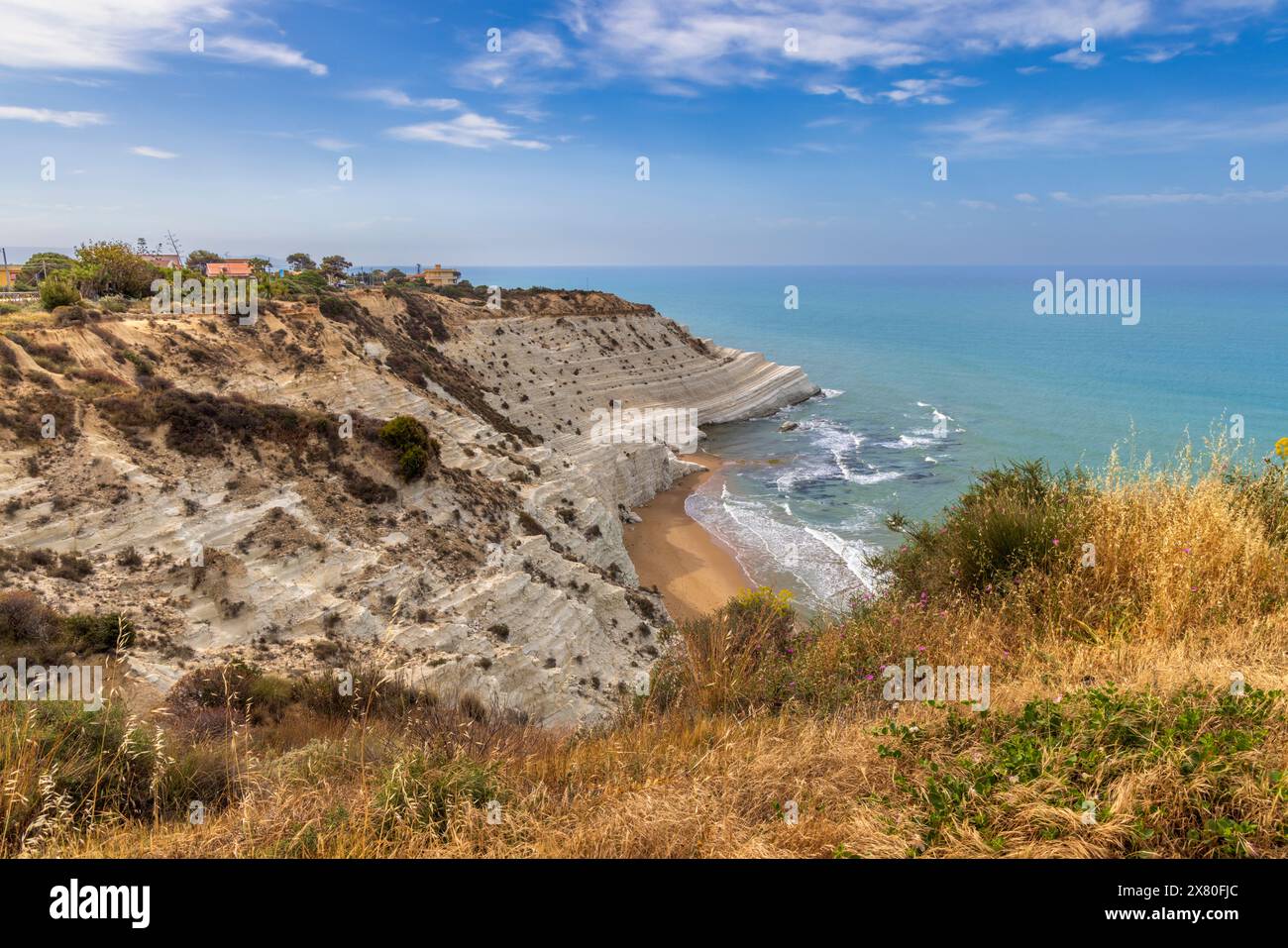 The ‘Stairs of the Turks’ on the southern coast near Realmonte, Sicily ...