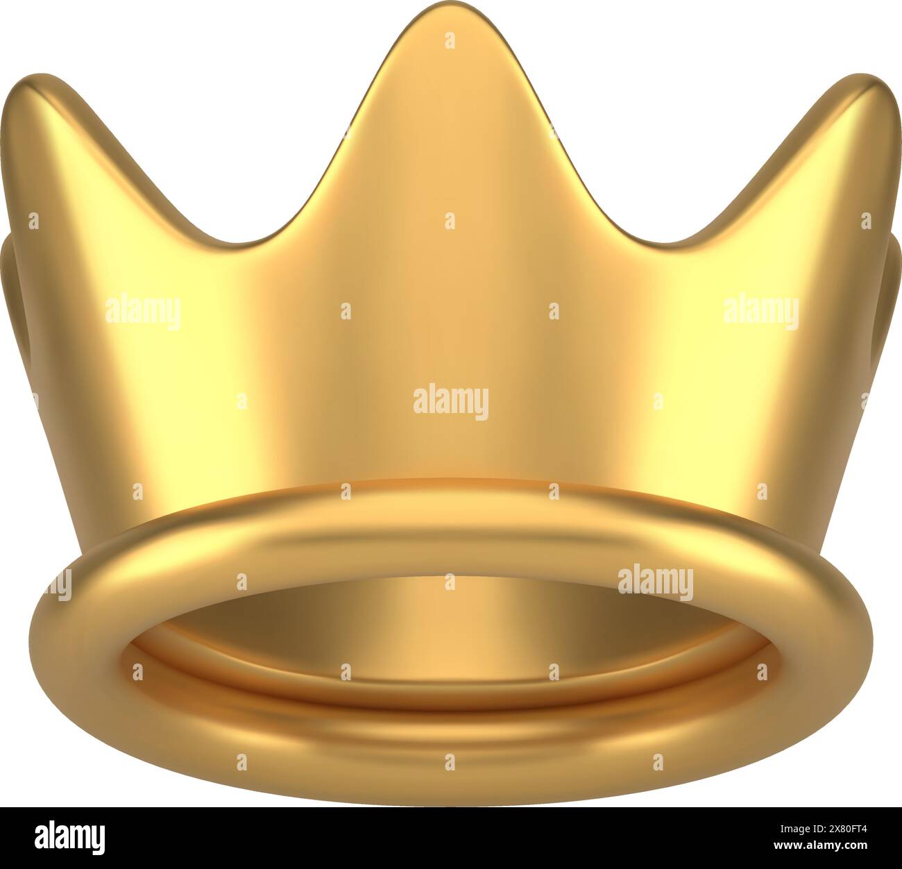 Realistic 3d icon isometric medieval crown decorative design vector ...