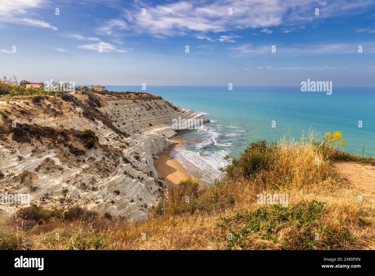 The ‘Stairs of the Turks’ on the southern coast near Realmonte, Sicily ...