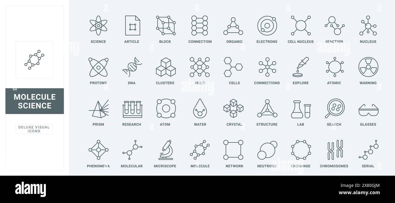 Model of molecule with chains and atoms network, particles thin black ...