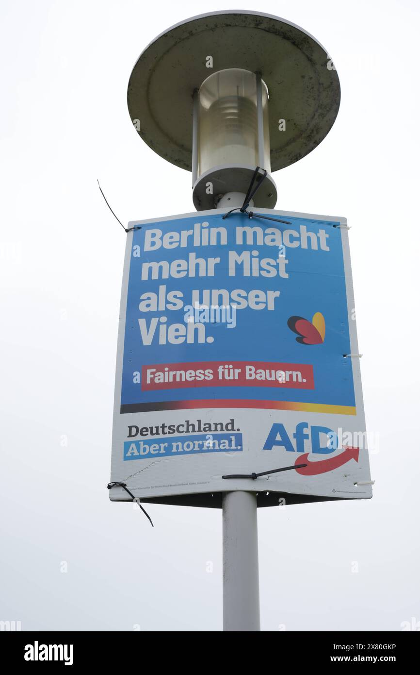 Wahlplakat GER, Berlin,20240519, Wahplakate in Brandenburg *** Election ...