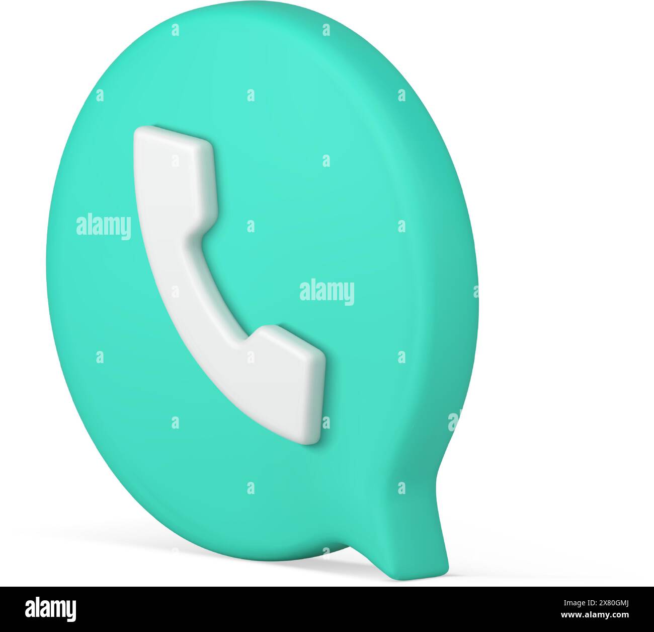 Realistic 3d icon phone call internet notification mobile app remotely ...