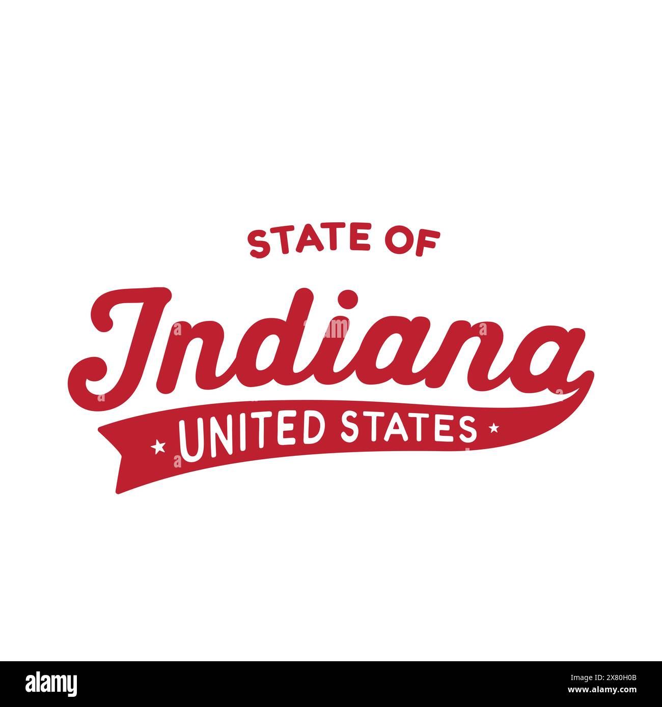 State of Indiana lettering design. Indiana, United States, typography ...