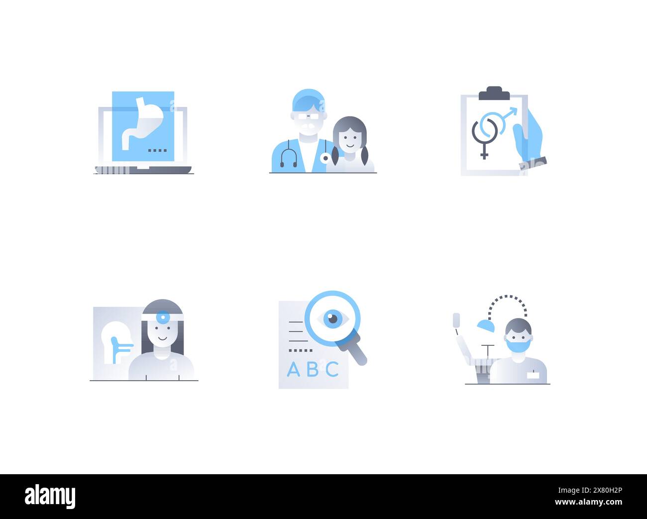 Nurse laptop patient Stock Vector Images - Alamy