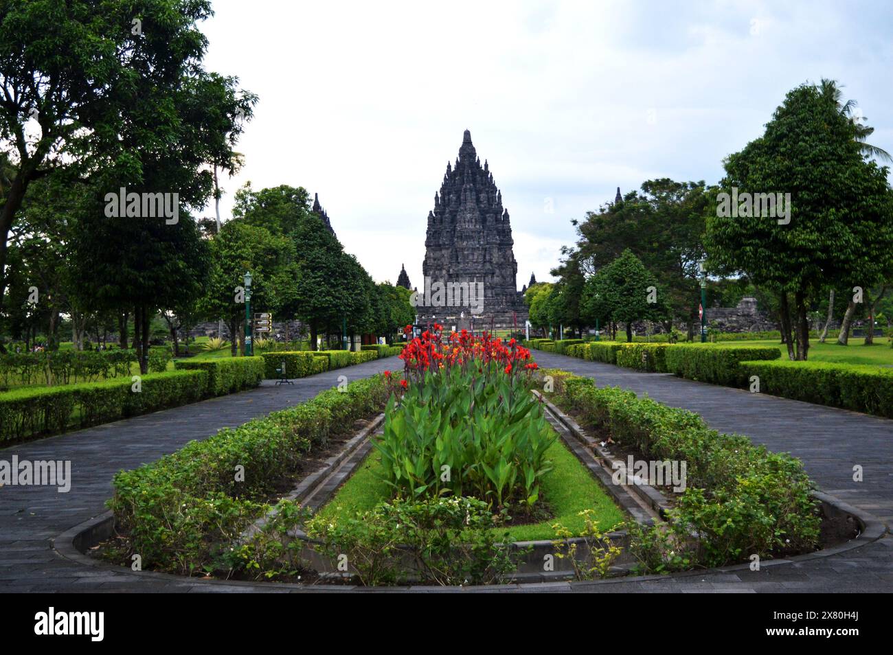 The beautiful view of Prambanan Temple. Prambana is hindu temple ...