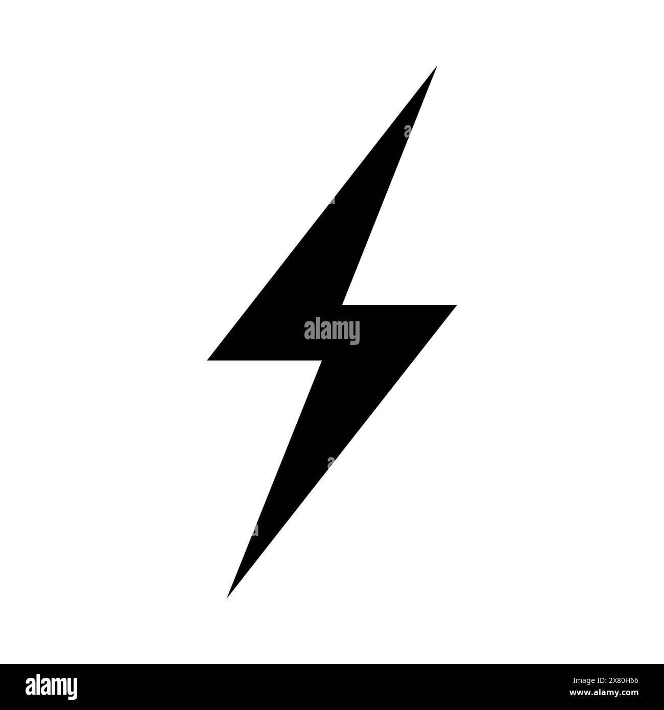 Lightning bolt icon. Thunder light. Black lightening logo isolated on ...