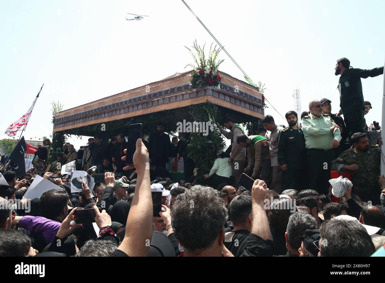 Tehran, Iran. 22nd May, 2024. Mourners gather in Islamic Revolution ...