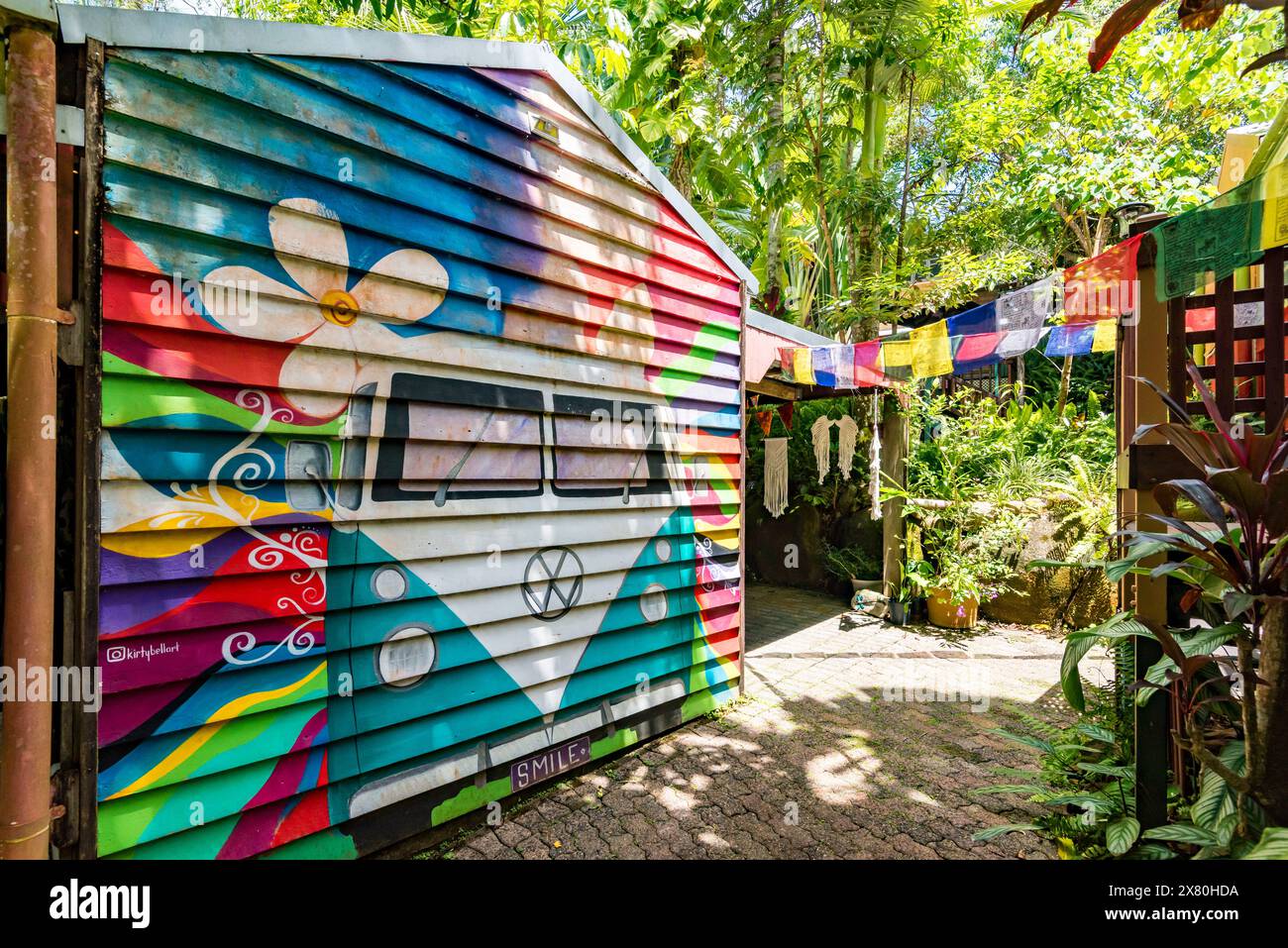 Street art by Kirty (Kirtybellart) at the original Kuranda Village ...