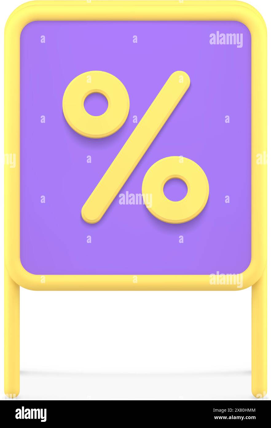 Sale discount announcement street board folding display percent symbol ...