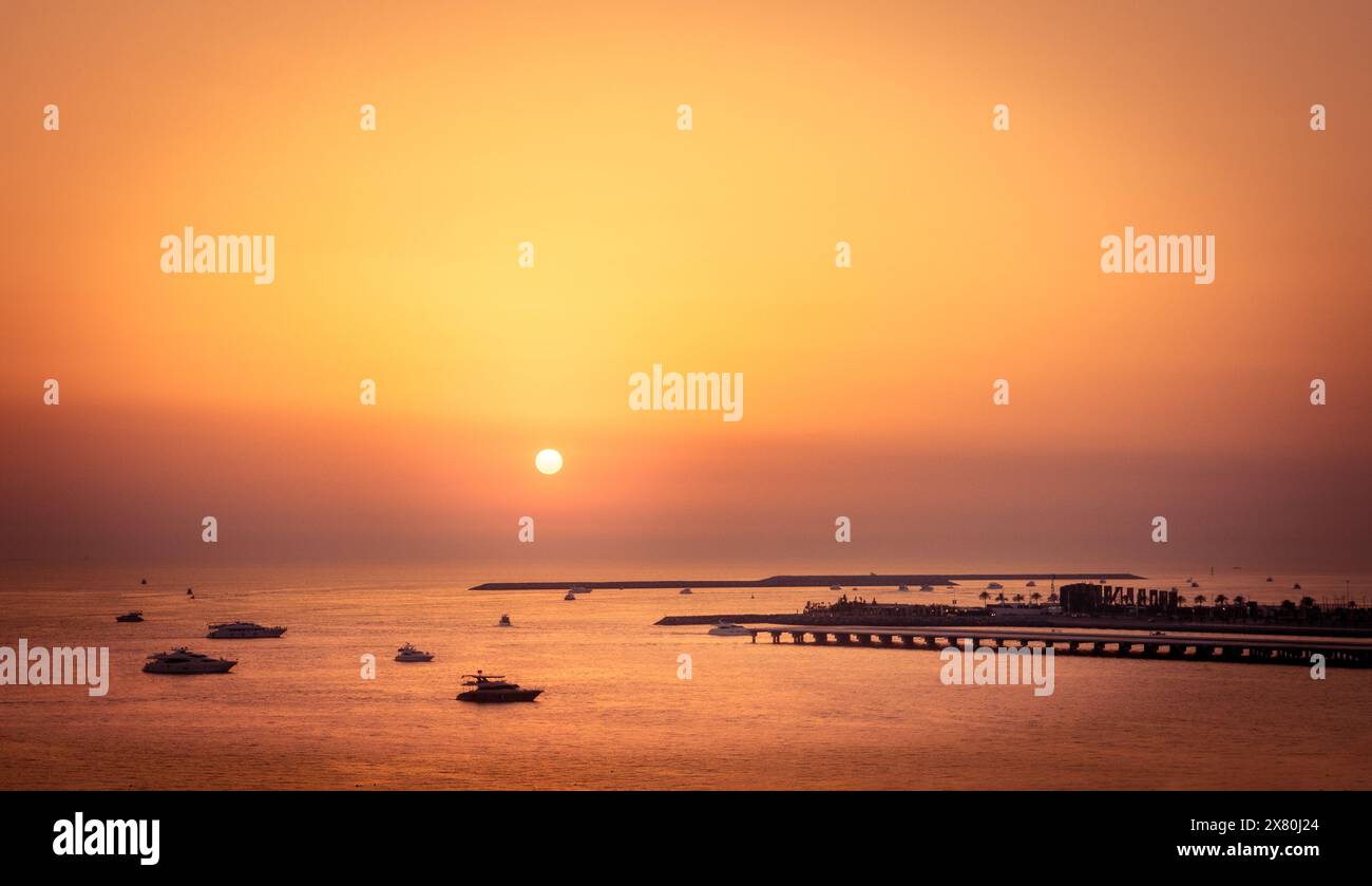 A Middle Eastern sunset, Dubai, United Emirates Stock Photo - Alamy