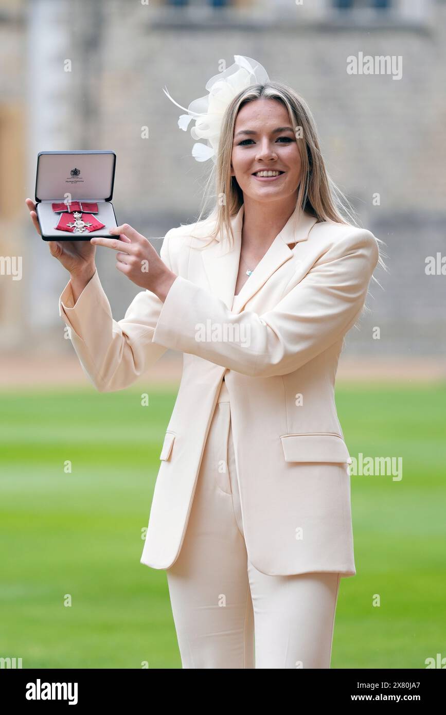 Lauren Hemp after being made a Member of the Order of the British ...